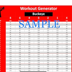 Workout Generators, One Rep Max Percentage Charts, 3x10, 3x3, 3x5, 5-4 ...