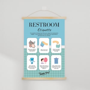 Toilet Rules Digital Poster, A3, in JPG File + Toilet Rules Poster ...