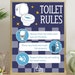 Toilet Rules Digital Poster, A3, in JPG File + Toilet Rules Poster ...