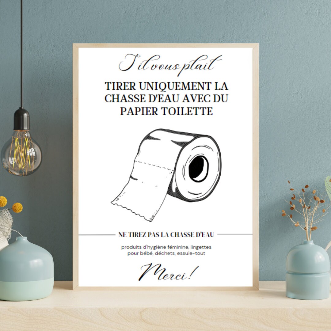 Flush Toilet Paper Digital Poster in JPG File - A3 + "flush Toilet ...