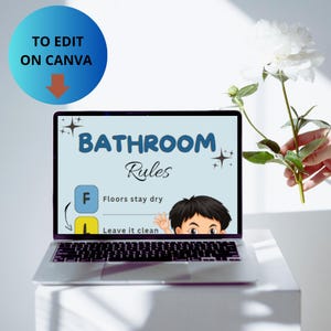 Bathroom Rules Panel, A3, in Files: 1 PDF and 1 JPG (300 Dpi) + 1 Free ...