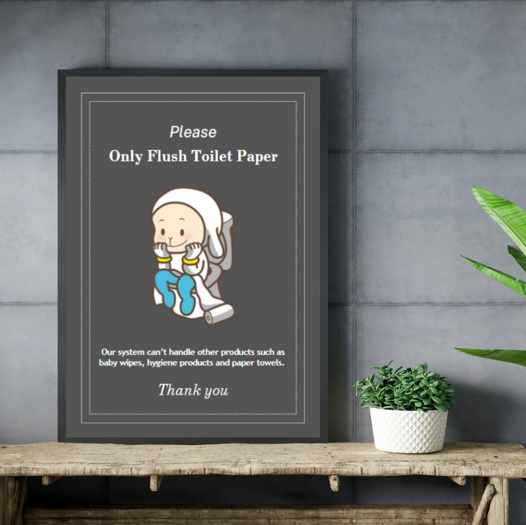 Digital Poster/toilet Panel, A3, in Files: 1 PDF and 1 JPG + Editable ...