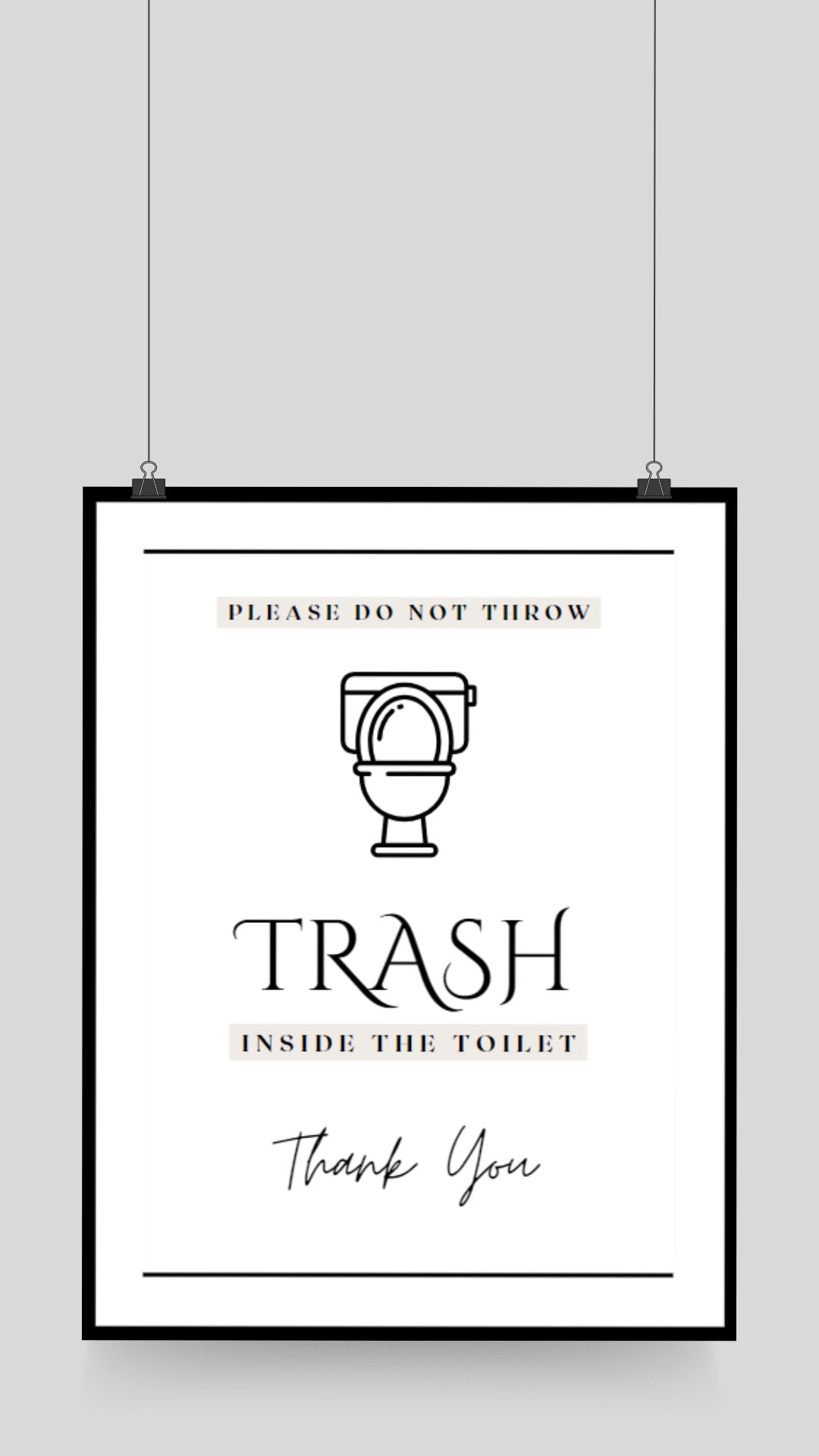 Toilet Sign, A4 Format, in Files: 1 PDF and 1 JPG 1 Editable Model on ...