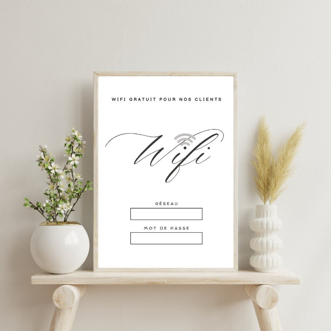 Wifi Password Printable, Wifi Password Download, Wifi Password Business ...