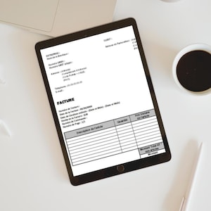 Excel Commercial Invoice Template, Self-employed, Form in French ...