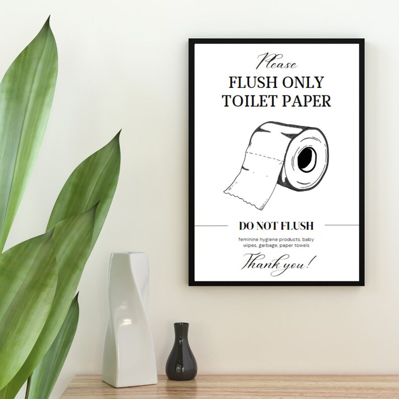 Flush Toilet Paper Digital Poster in JPG File - A3 + "flush Toilet ...