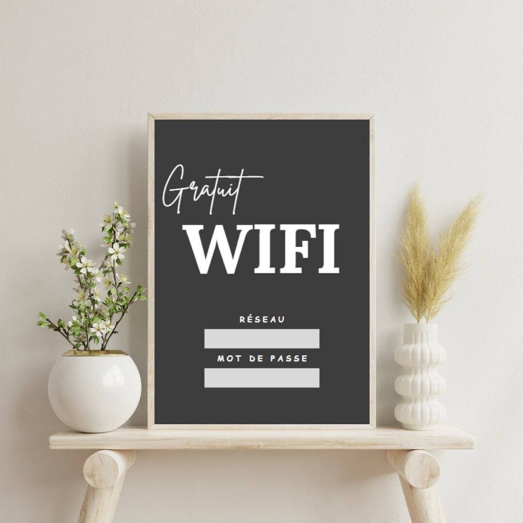 Wifi Password Printable, Wifi Password Download, Wifi Password Business ...