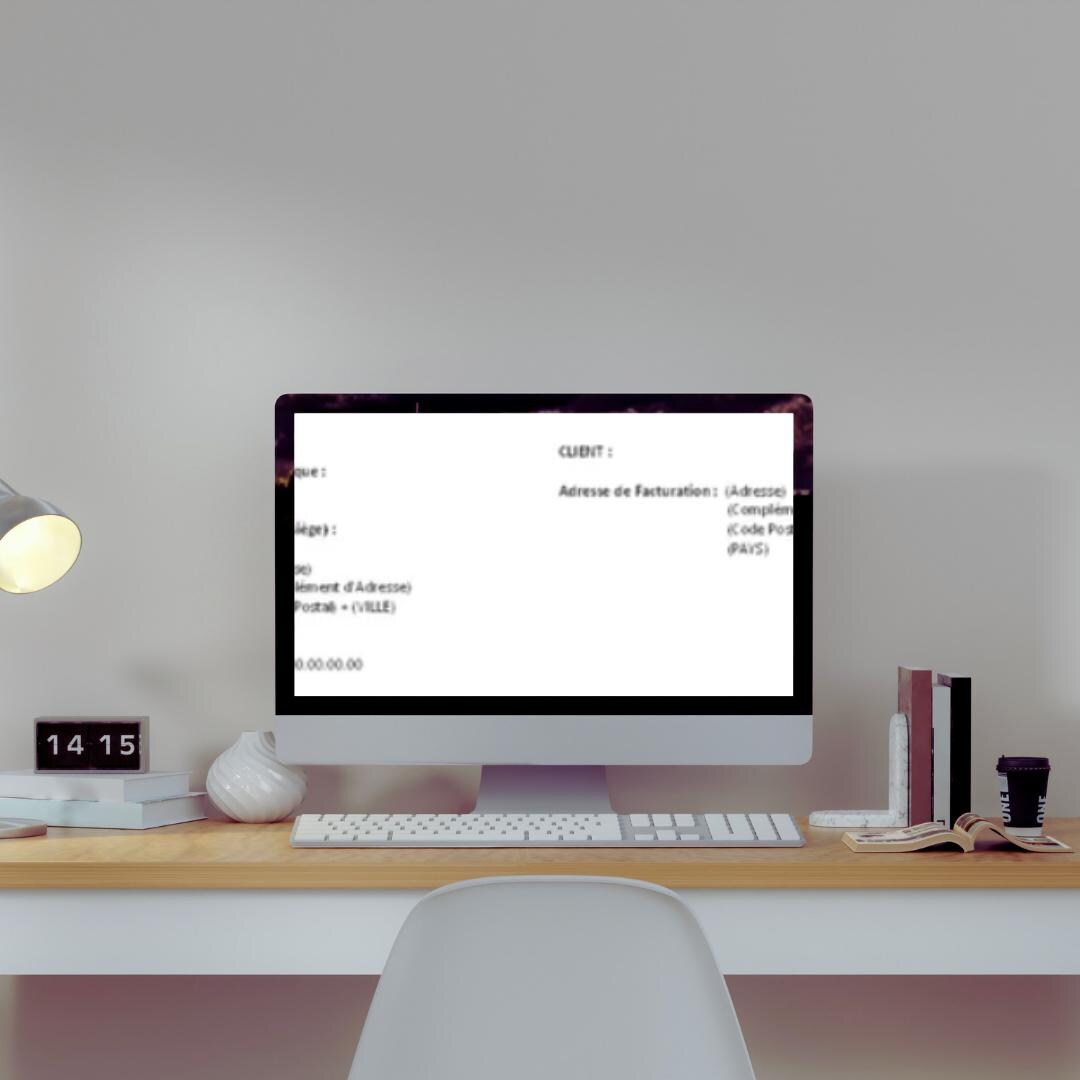 Excel Commercial Invoice Template, Self-employed, Form in French ...