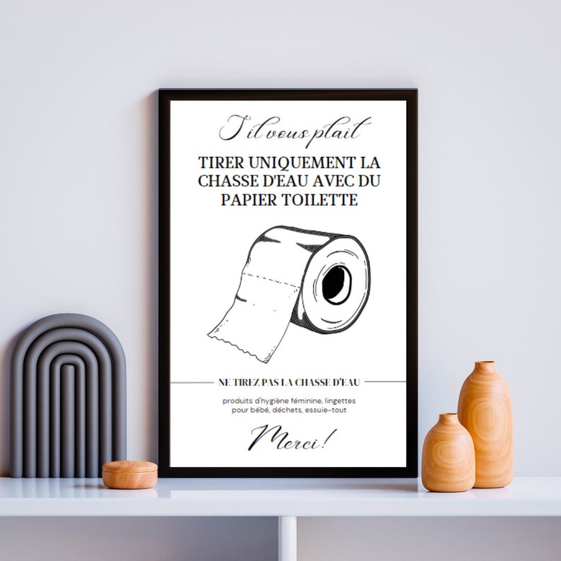 Flush Toilet Paper Digital Poster in JPG File - A3 + "flush Toilet ...