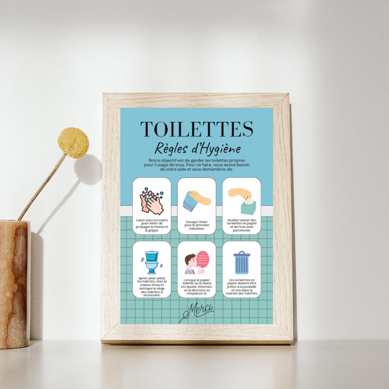 Digital Poster - Toilet Rules, A3, JPG File + Toilet Rules Poster ...