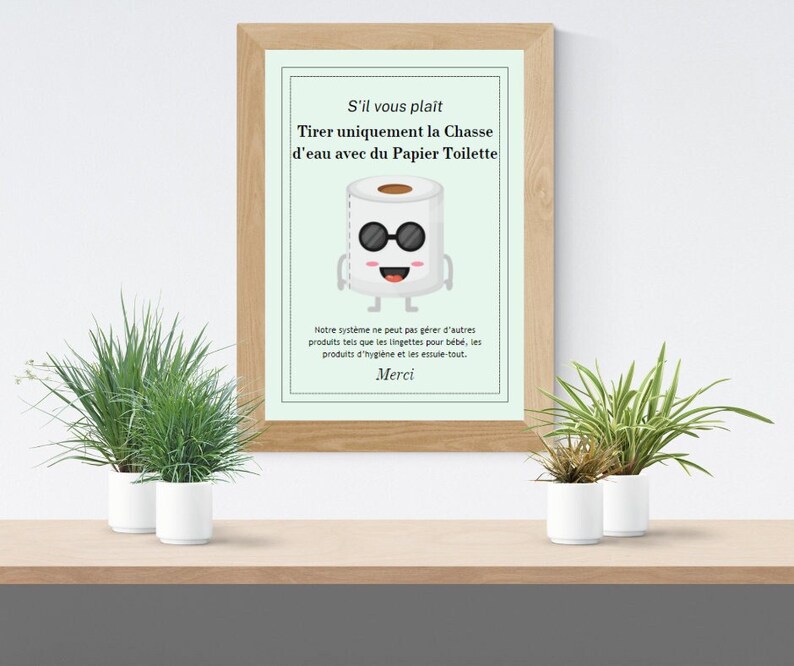 Flush Toilet Paper Digital Poster in JPG File A3 flush Toilet Paper ...