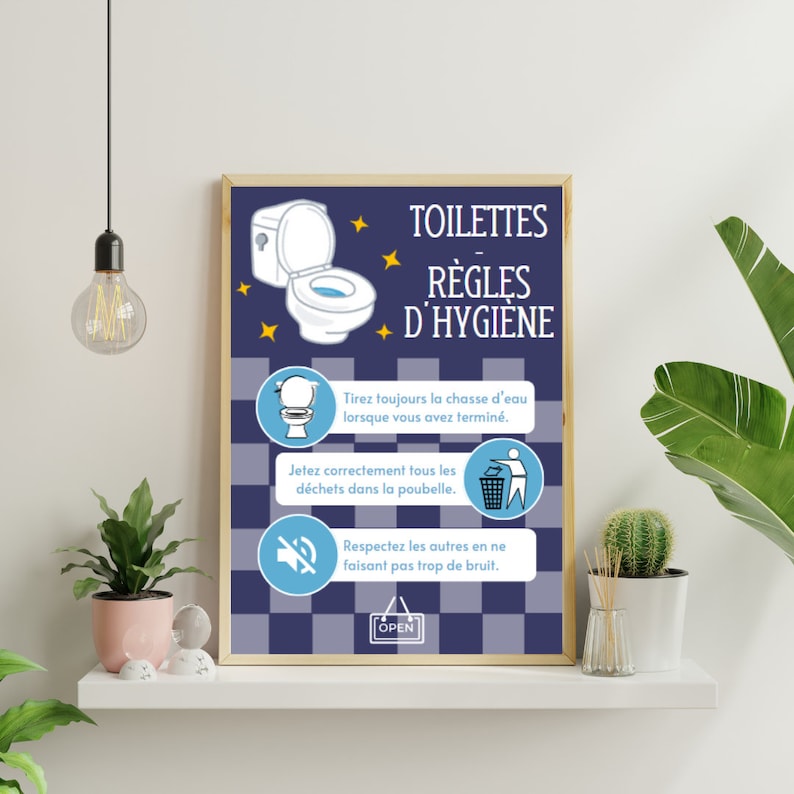 Toilet Rules Digital Poster, A3, in JPG File Toilet Rules Poster ...