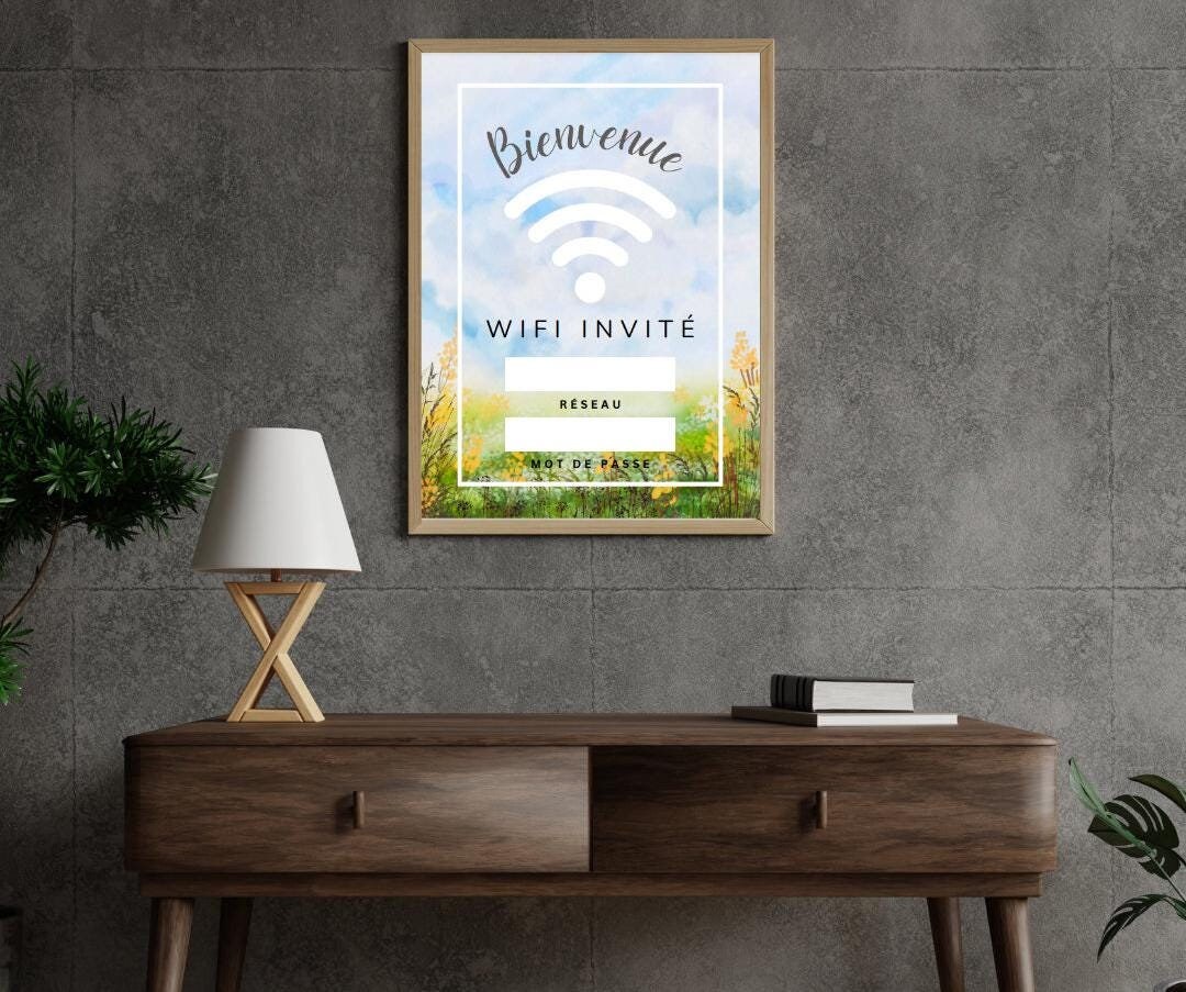 Digital Poster "welcome - Guest Wifi" JPG File + Editable Poster ...