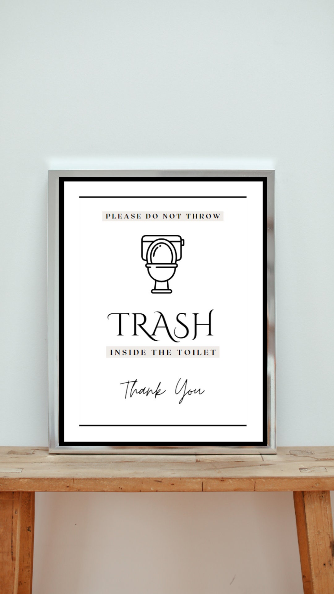 Toilet Sign, A4 Format, in Files: 1 PDF and 1 JPG 1 Editable Model on ...