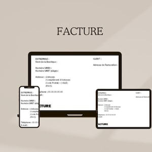 Excel Commercial Invoice Template, Self-employed, Form in French ...