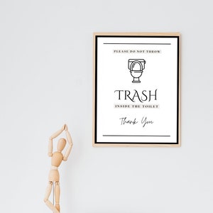 Toilet Sign, A4 Format, in Files: 1 PDF and 1 JPG 1 Editable Model on ...