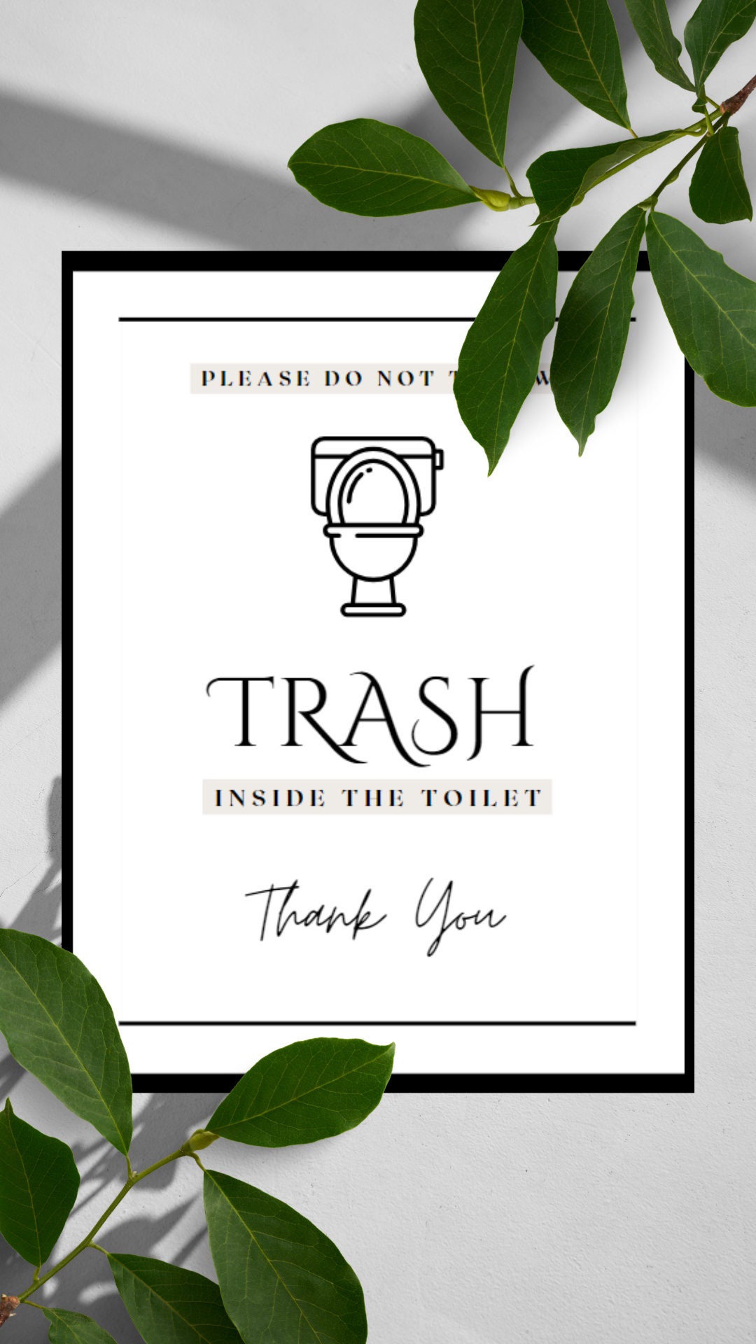 Toilet Sign, A4 Format, in Files: 1 PDF and 1 JPG + 1 Editable Model on ...