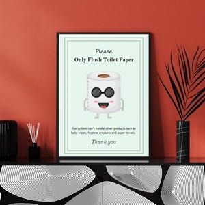 Flush Toilet Paper Digital Poster in JPG File A3 flush Toilet Paper ...
