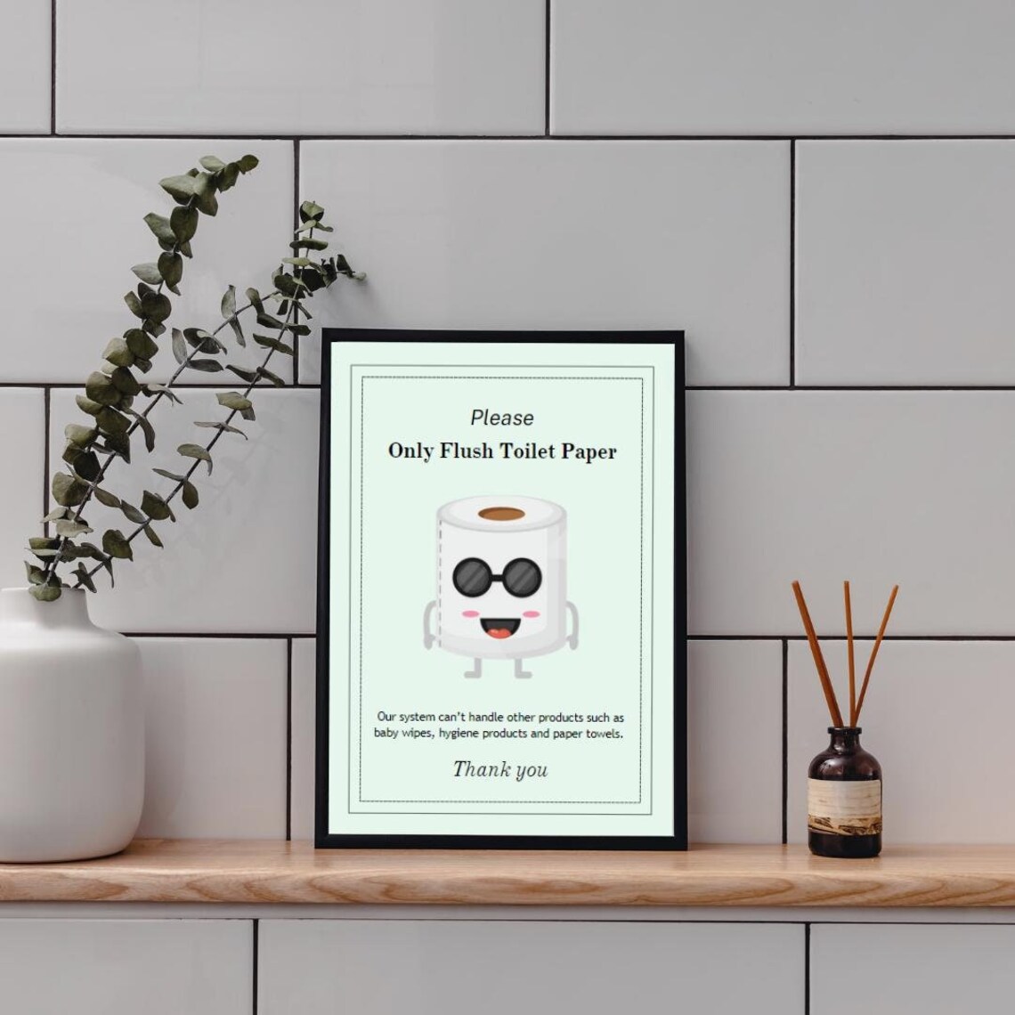 Flush Toilet Paper Digital Poster in JPG File - A3 + "flush Toilet ...