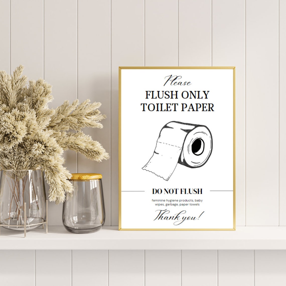 Flush Toilet Paper Digital Poster in JPG File - A3 + "flush Toilet ...