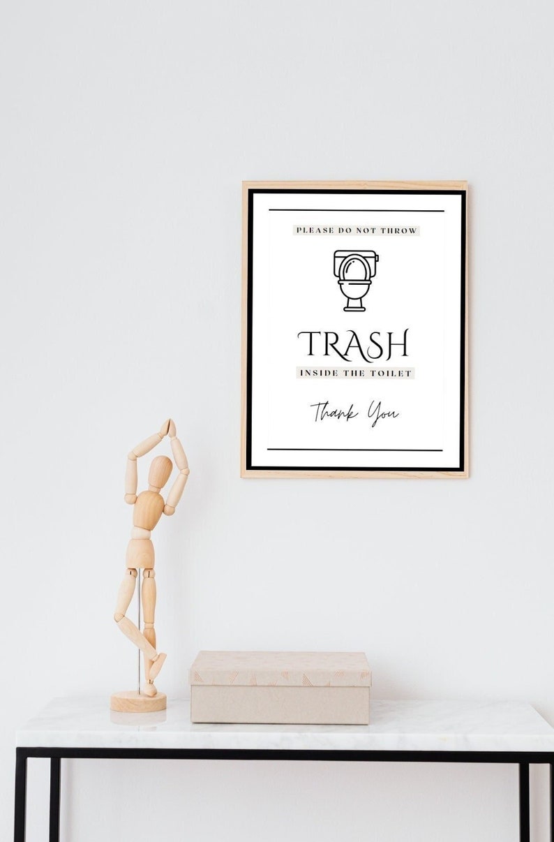 Toilet Sign, in Files: 1 PDF and 1 JPG + 1 Editable Model on Canva ...