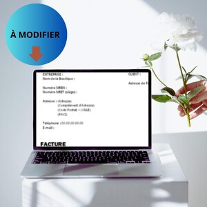Excel Commercial Invoice Template, Self-employed, Form in French ...