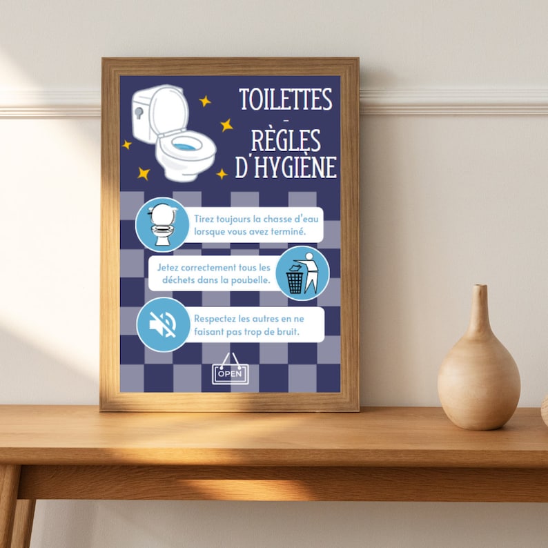 Toilet Rules Digital Poster, A3, in JPG File + Toilet Rules Poster ...