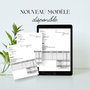 Excel Commercial Invoice Template, Self-employed, Form in French ...
