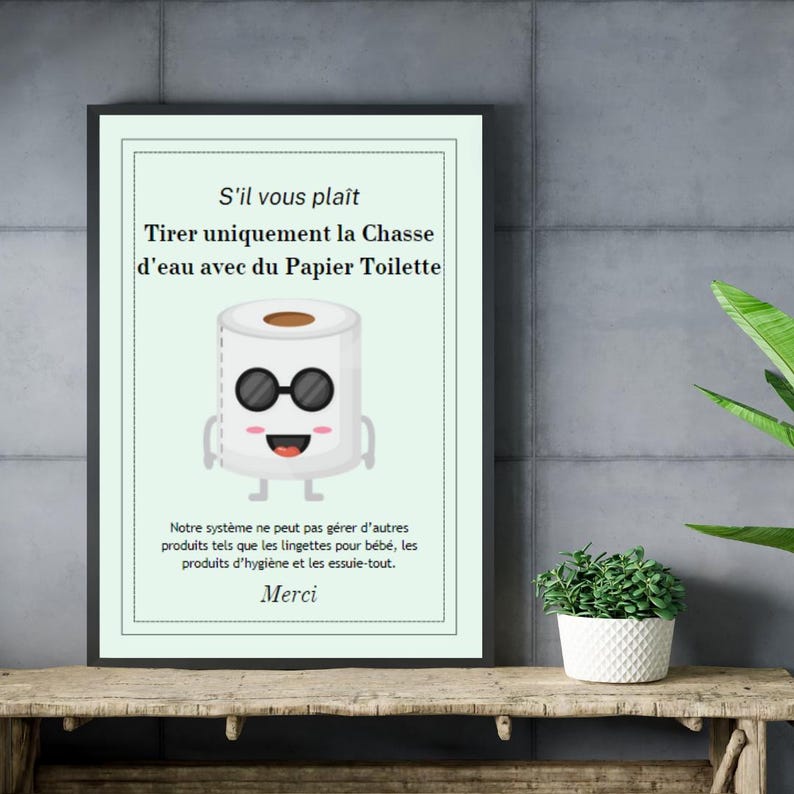 Flush Toilet Paper Digital Poster in JPG File - A3 + "flush Toilet ...