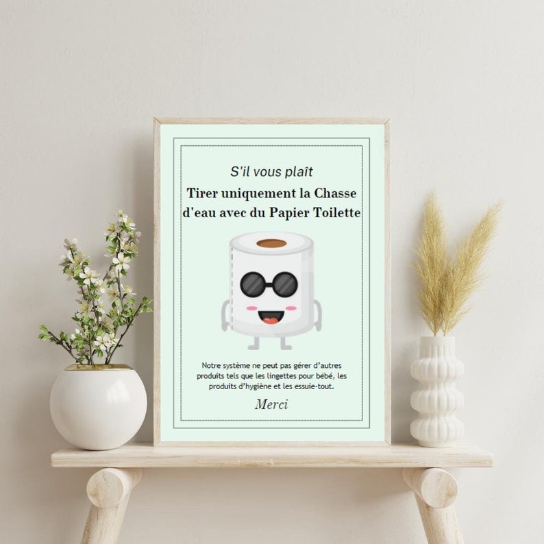 Flush Toilet Paper Digital Poster in JPG File - A3 + "flush Toilet ...
