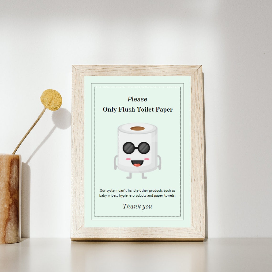 Flush Toilet Paper Digital Poster in JPG File A3 flush Toilet Paper ...