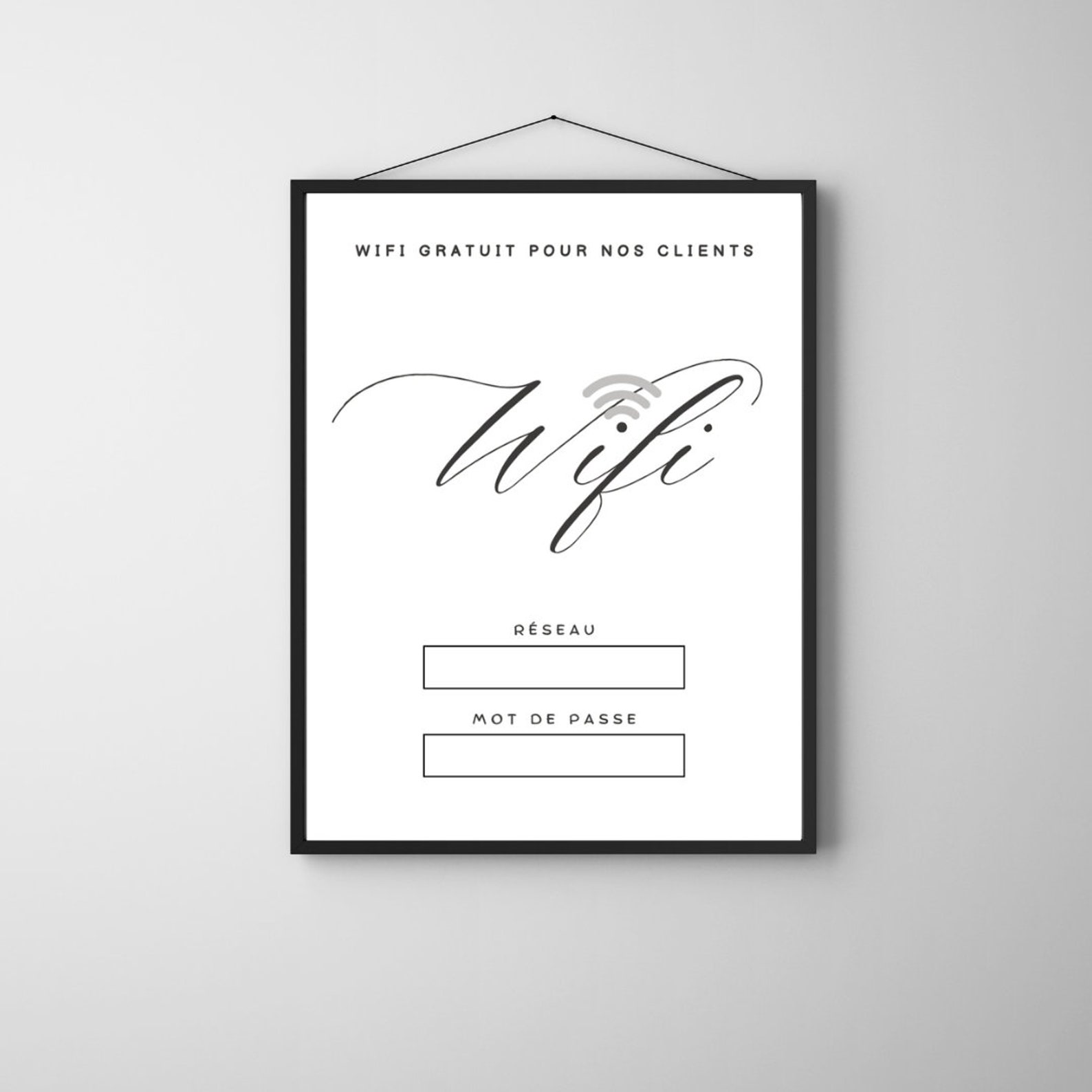 Wifi Password Printable, Wifi Password Download, Wifi Password Business ...