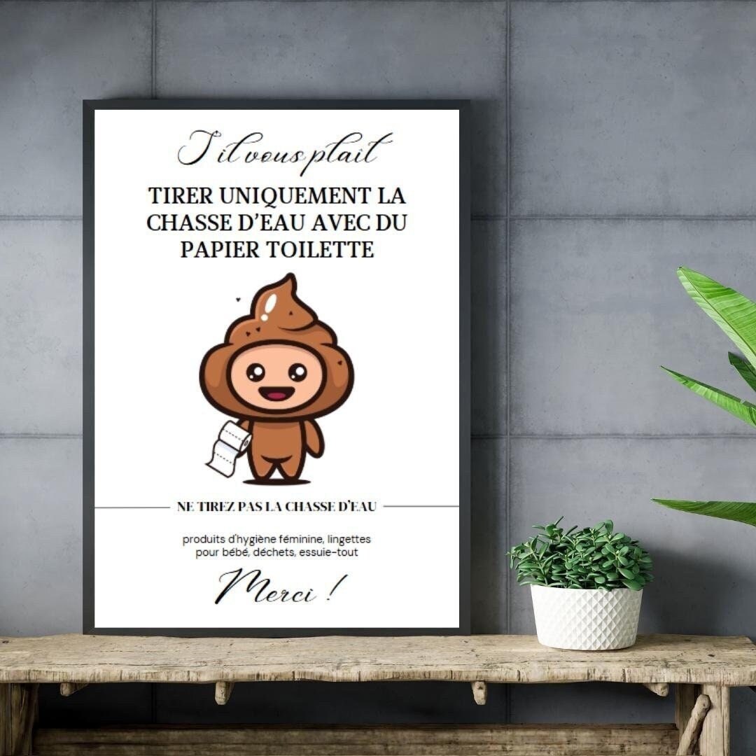 Flush Toilet Paper Digital Poster in JPG File - A3 + "flush Toilet ...