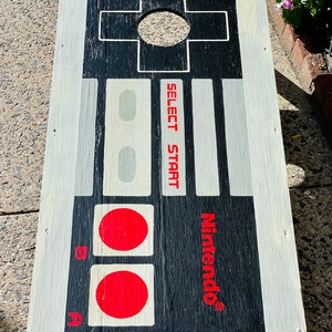 Handmade/painted Old School Nintendo Controller Cornhole Boards and ...