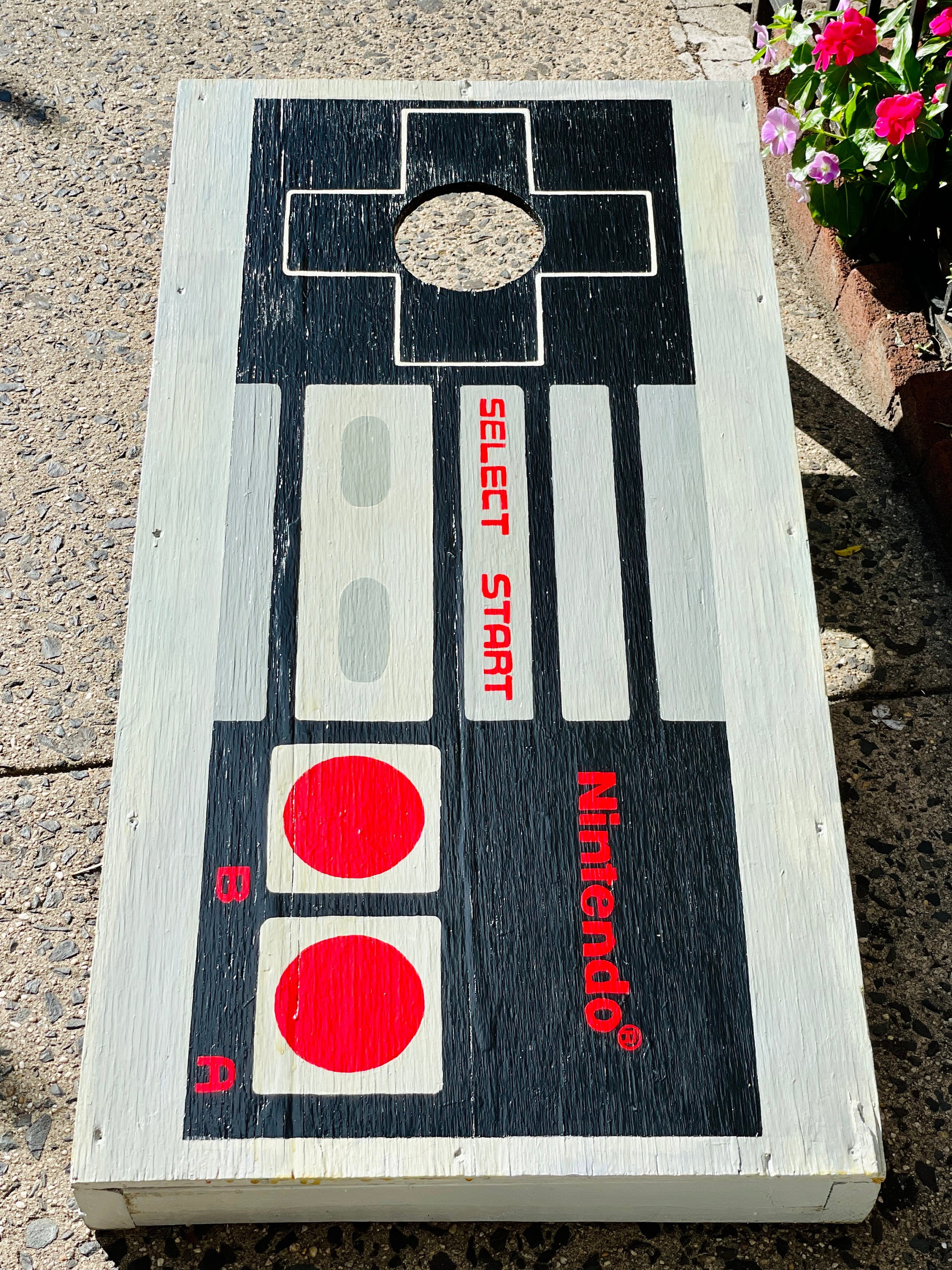 Handmade/painted Old School Nintendo Controller Cornhole Boards and ...