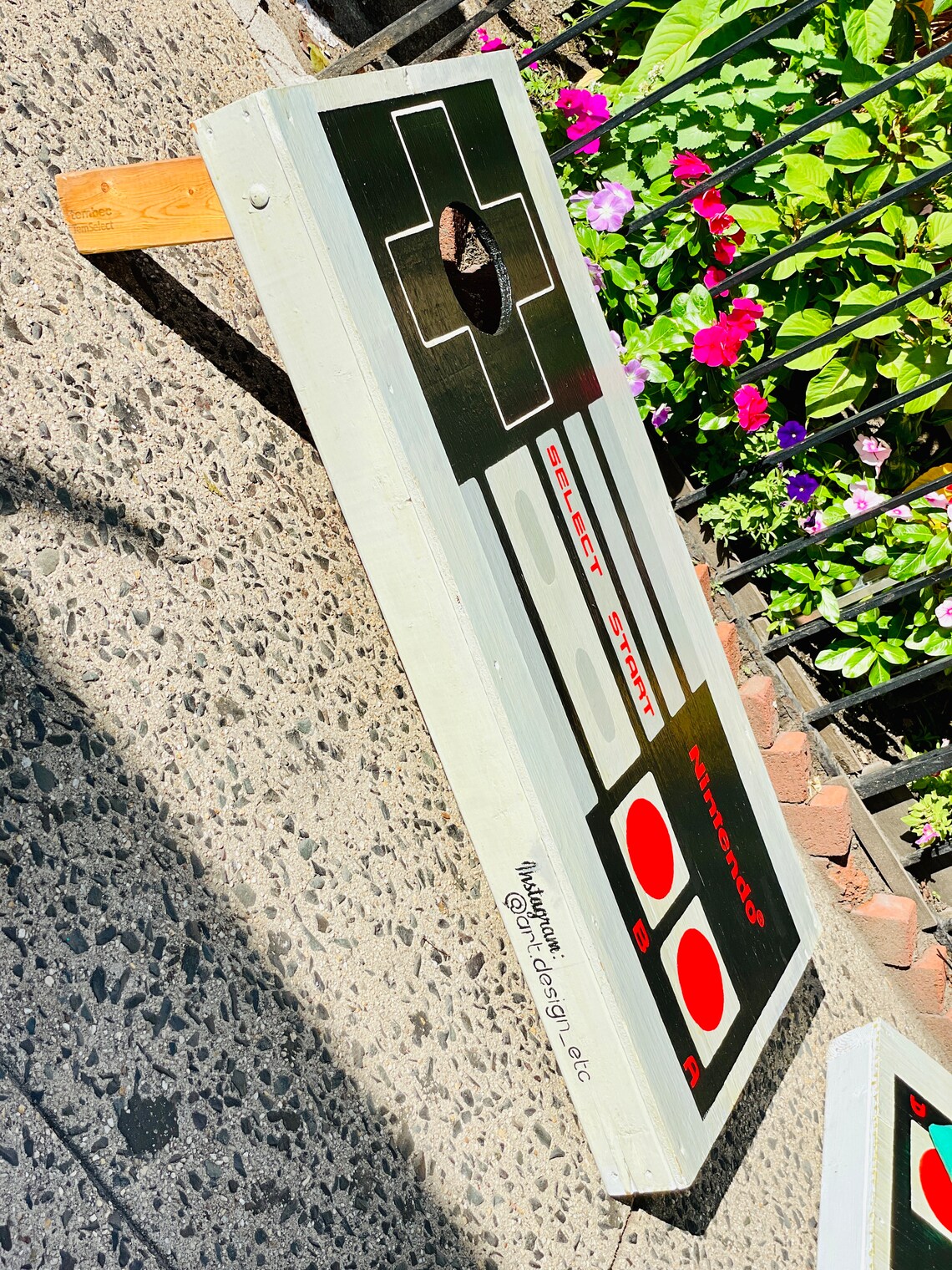 Handmade/painted Old School Nintendo Controller Cornhole Boards and ...