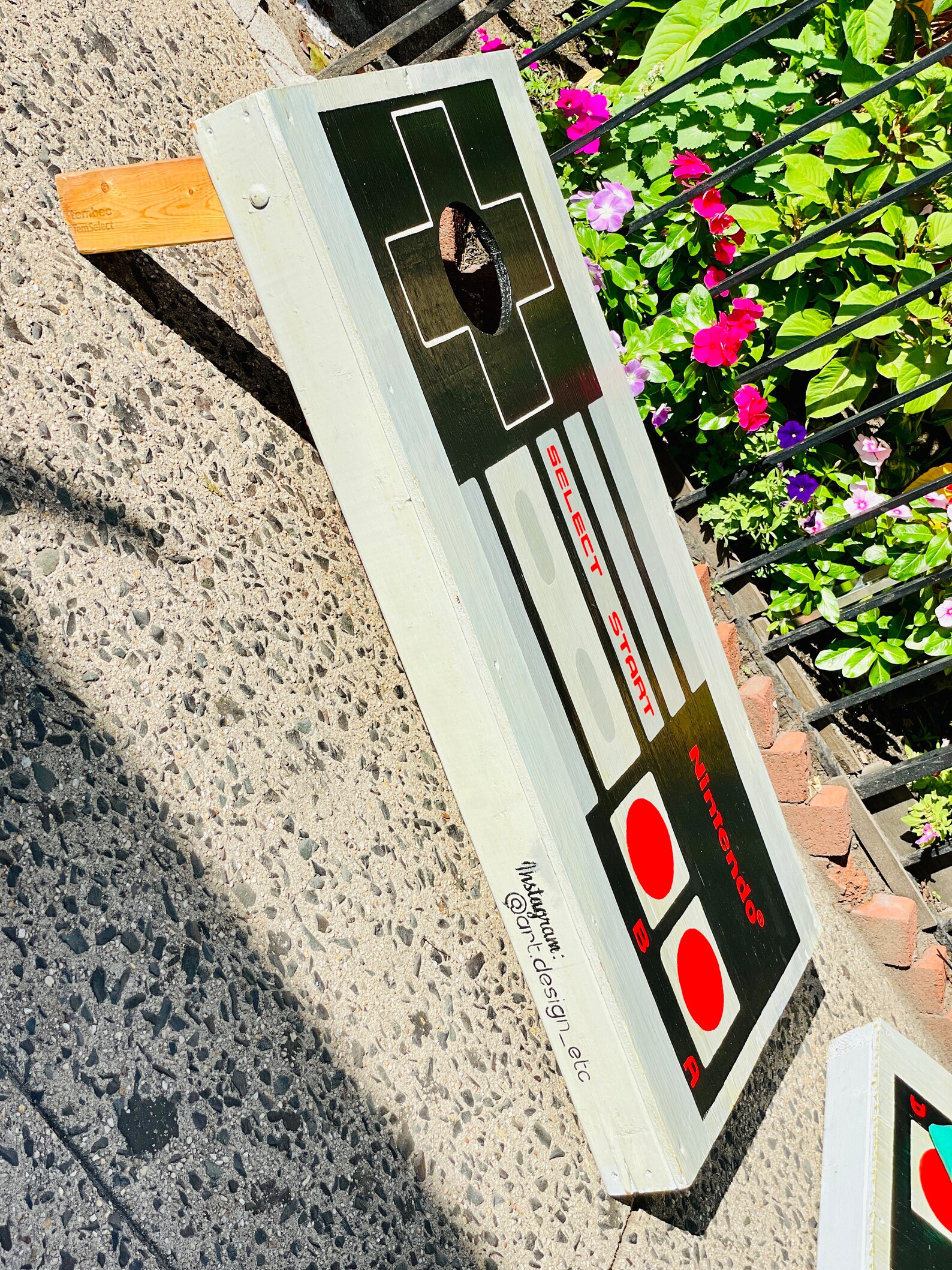 Handmade/painted Old School Nintendo Controller Cornhole Boards and ...