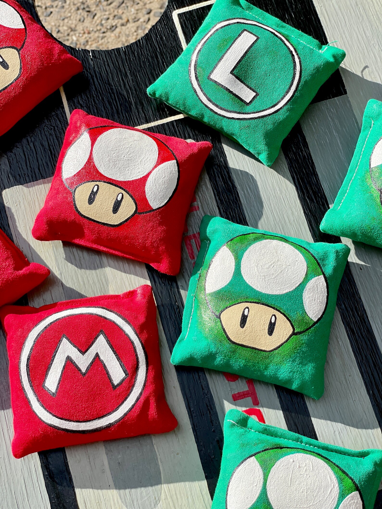 Handmade/painted Old School Nintendo Controller Cornhole Boards and ...