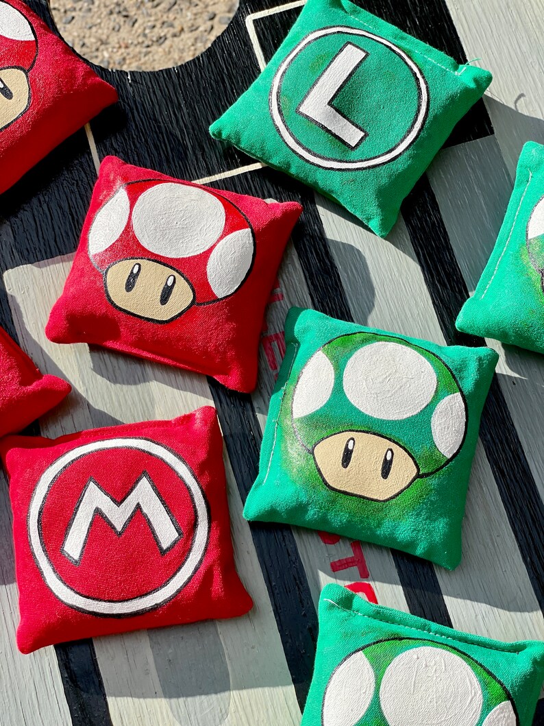 Handmade/painted Old School Nintendo Controller Cornhole Boards and ...