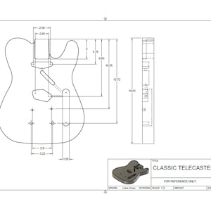 Telecaster Body - Electric Guitar - CAD Model - 10 Variants - .step ...