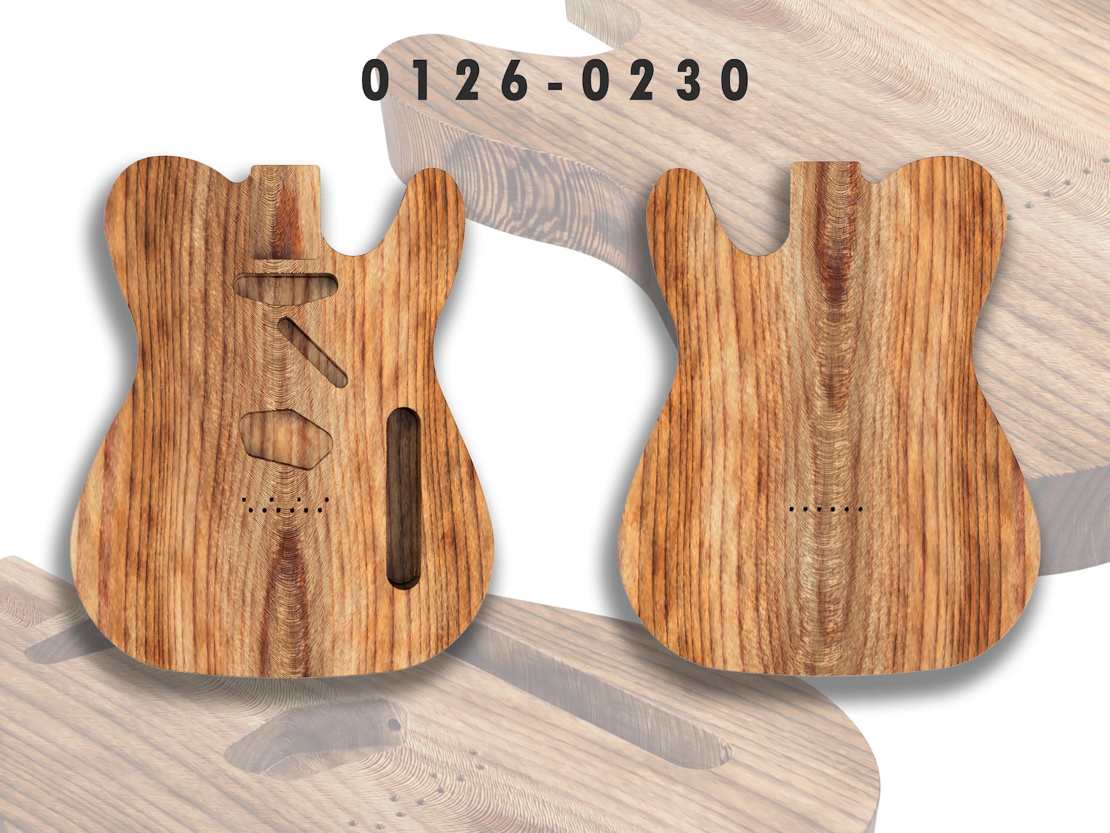 Telecaster Body - Electric Guitar - CAD Model - 10 Variants - .step ...