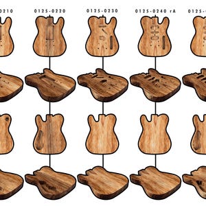 Telecaster Body - Electric Guitar - CAD Model - 10 Variants - .step ...