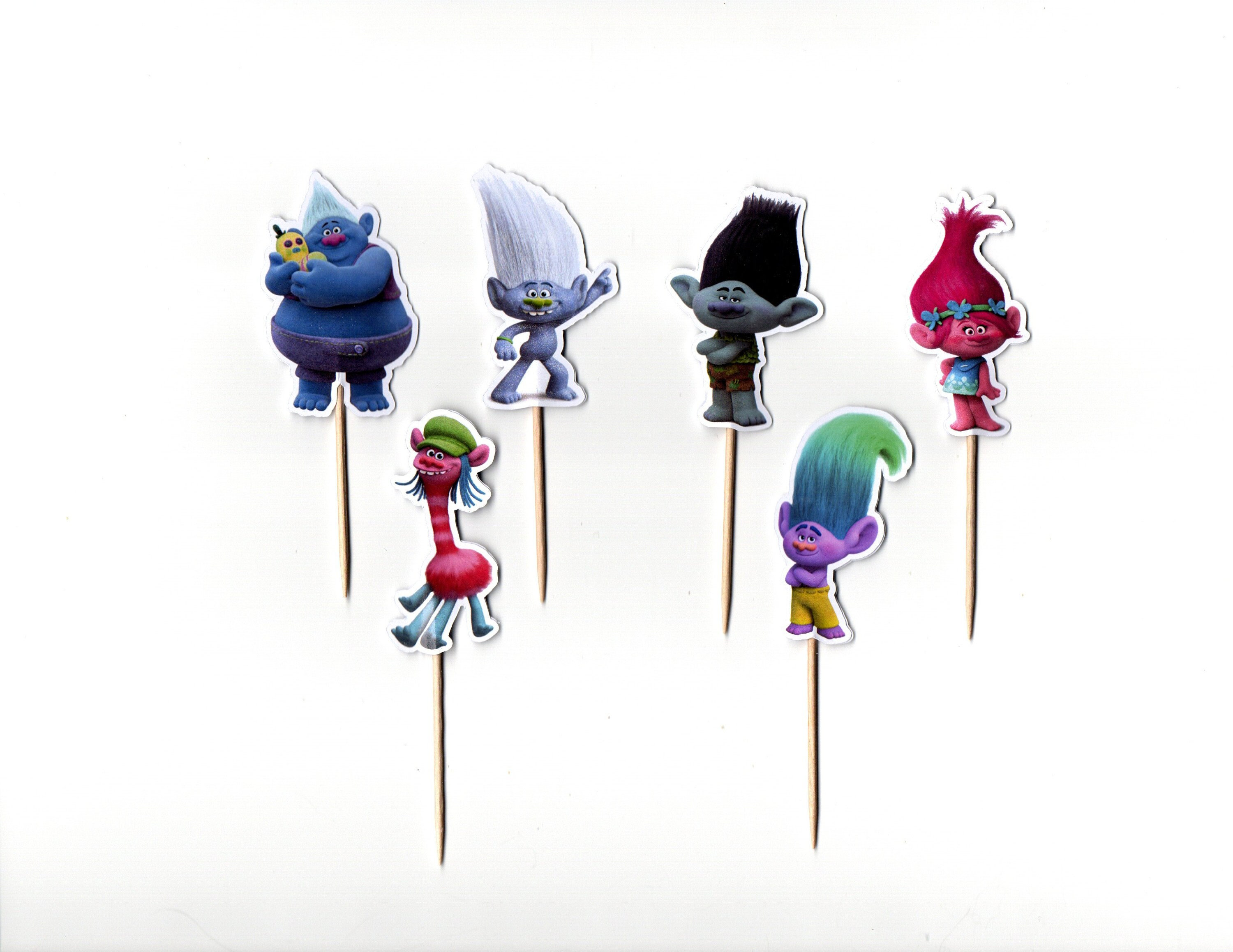 Troll Toppers, Troll Cupcake Toppers. 12 Double Sided - Etsy