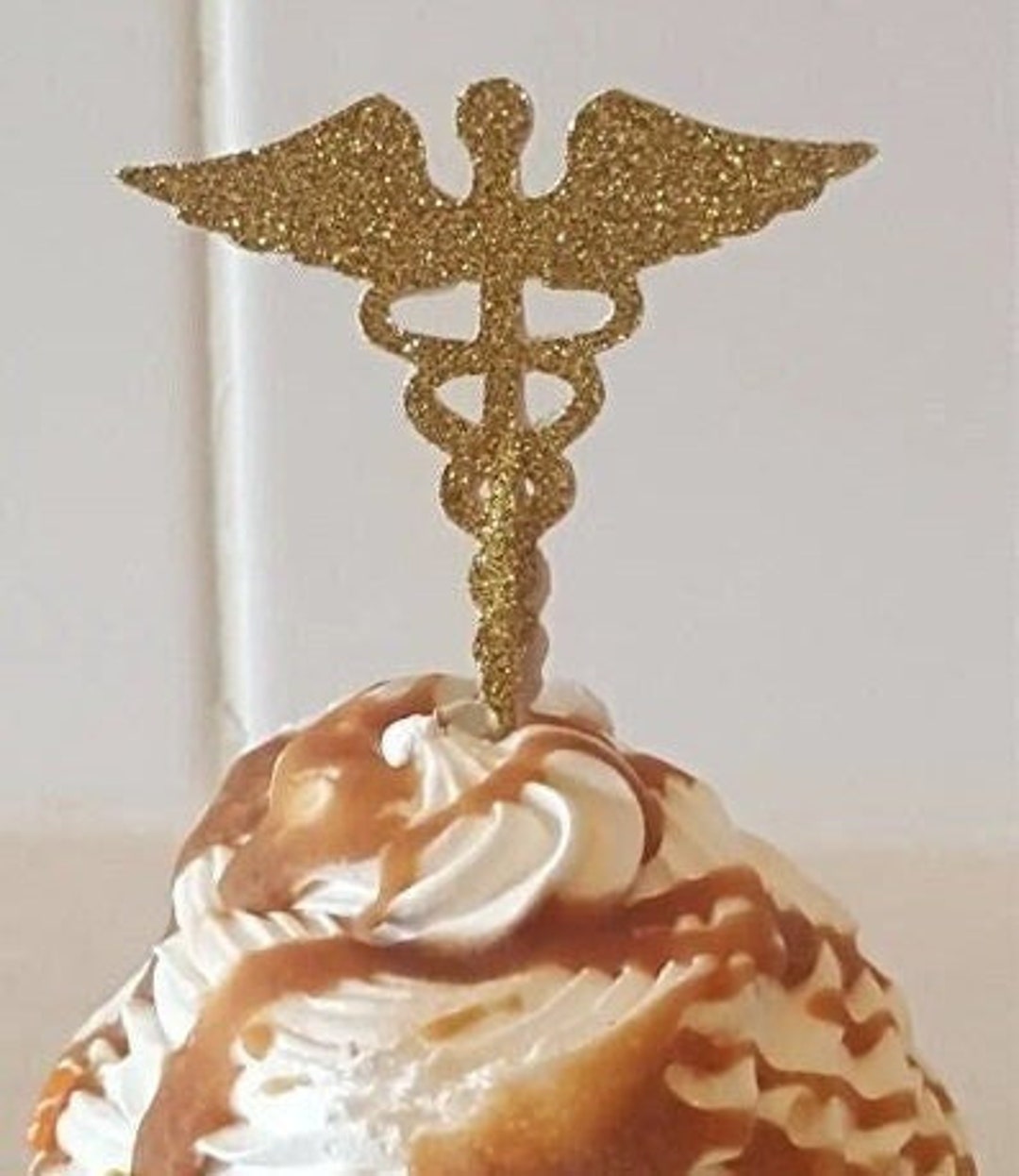 Caduceus Toppers, Caduceus Cupcake Toppers, Medical Cake Topper, 12 ...