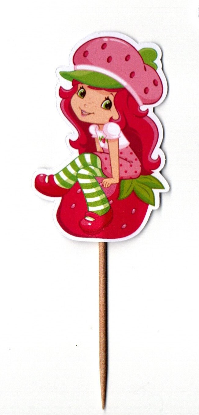 Free Printable Strawberry Shortcake Cupcake Toppers DIY Birthday Party