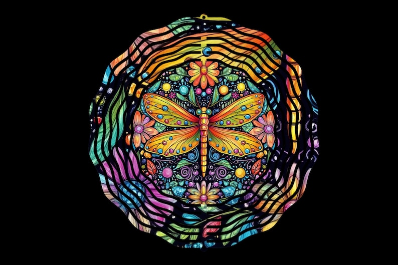 Dragonfly Wind Spinner: 10" Aluminum Metal Yard Art - Etsy