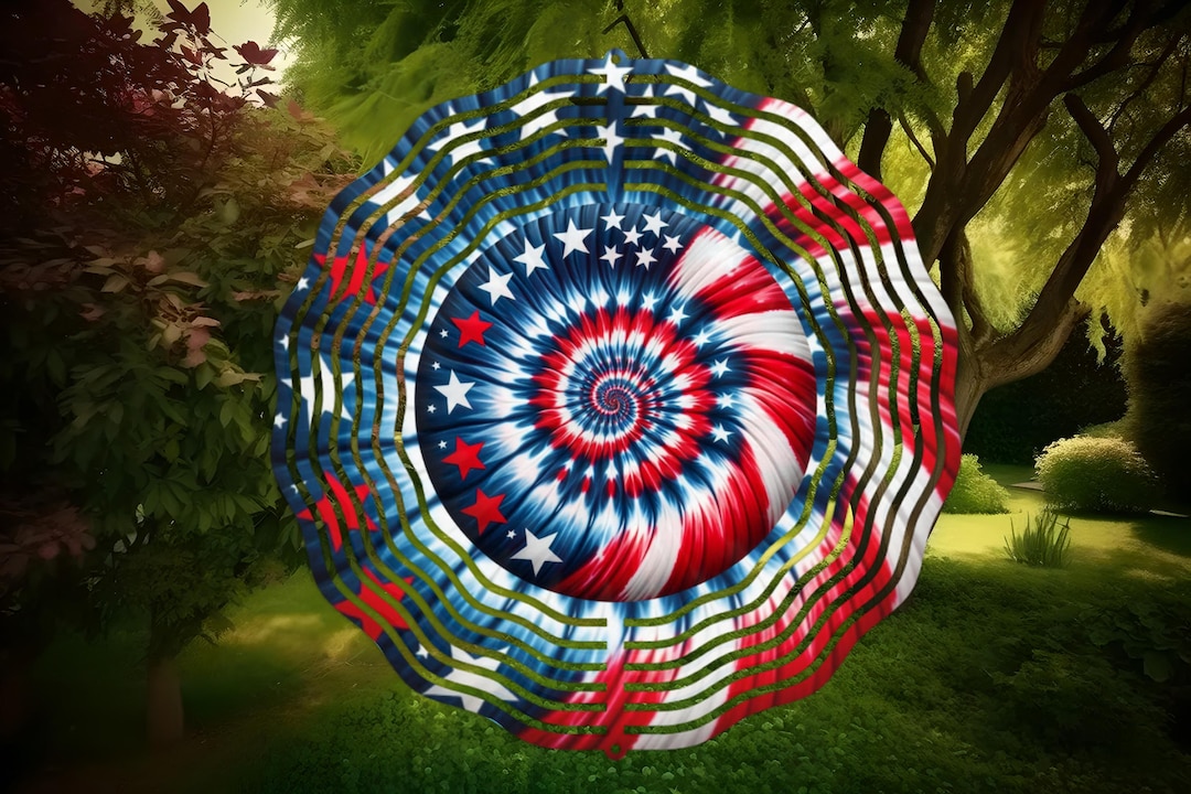 American Flag Wind Spinnerflag, Outdoor Decor, Yard Art, Wind Spinner ...