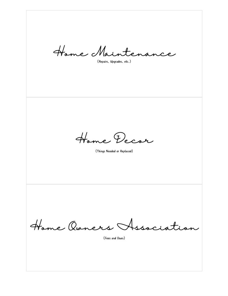 Cash Envelope Template Personal Size Editable - Etsy