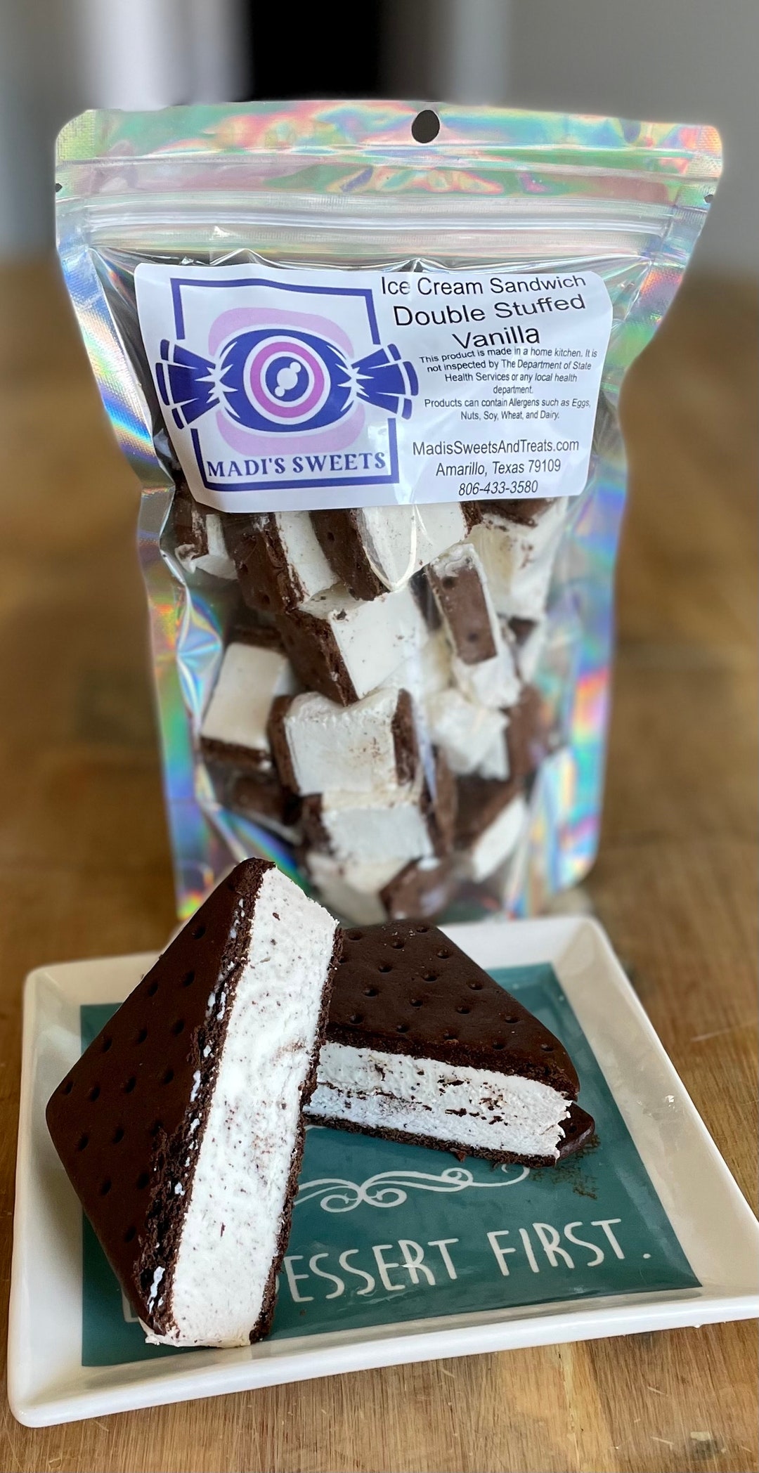 Ice Cream Sandwich Freeze Dried - Etsy