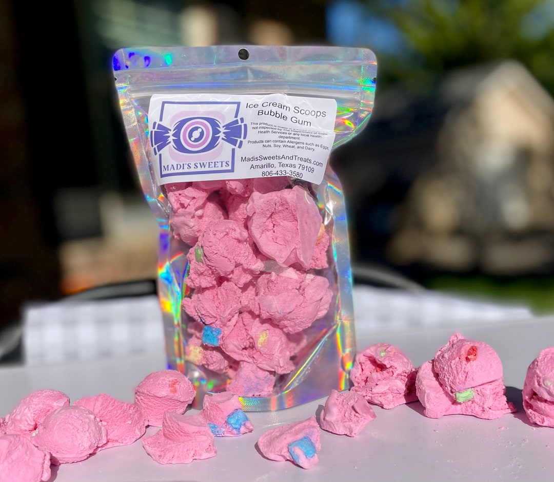 Freeze Dried Bubble Gum Ice Cream Scoops - Etsy